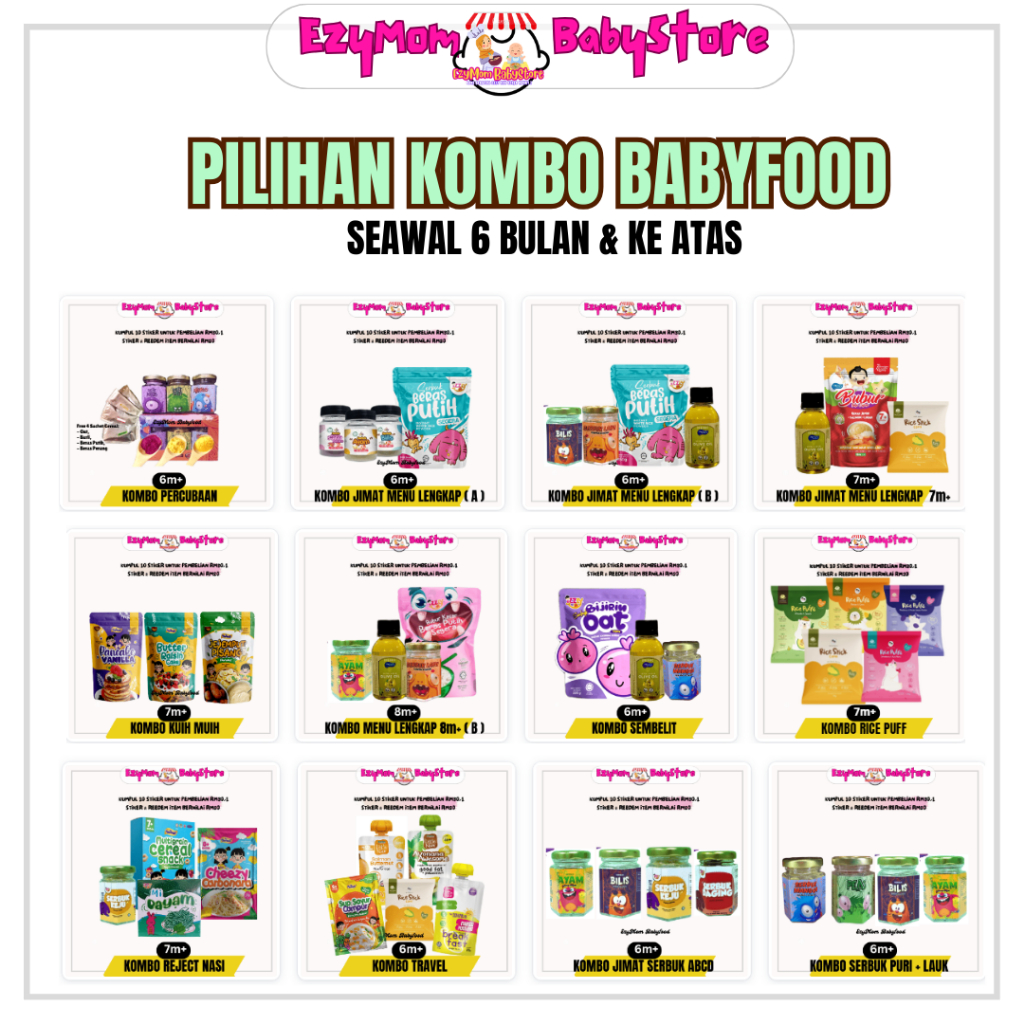 PILIHAN KOMBO MAKANAN BABY SEAWAL BABY 6 BULAN DAN KE ATAS | Shopee ...