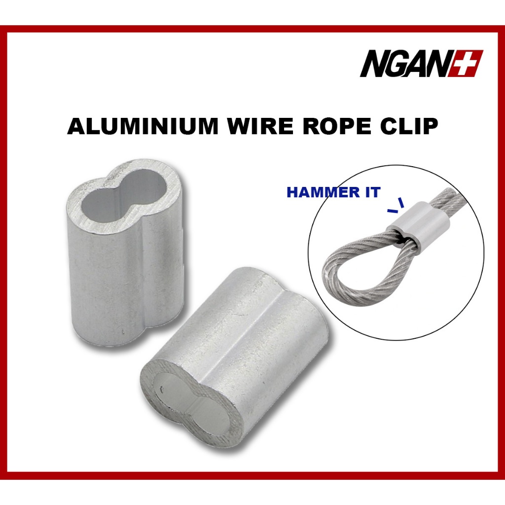 M1.0 M1.5 M2 Aluminum Casing Wire Rope Ferrule Cable Ties Crimp Stell ...
