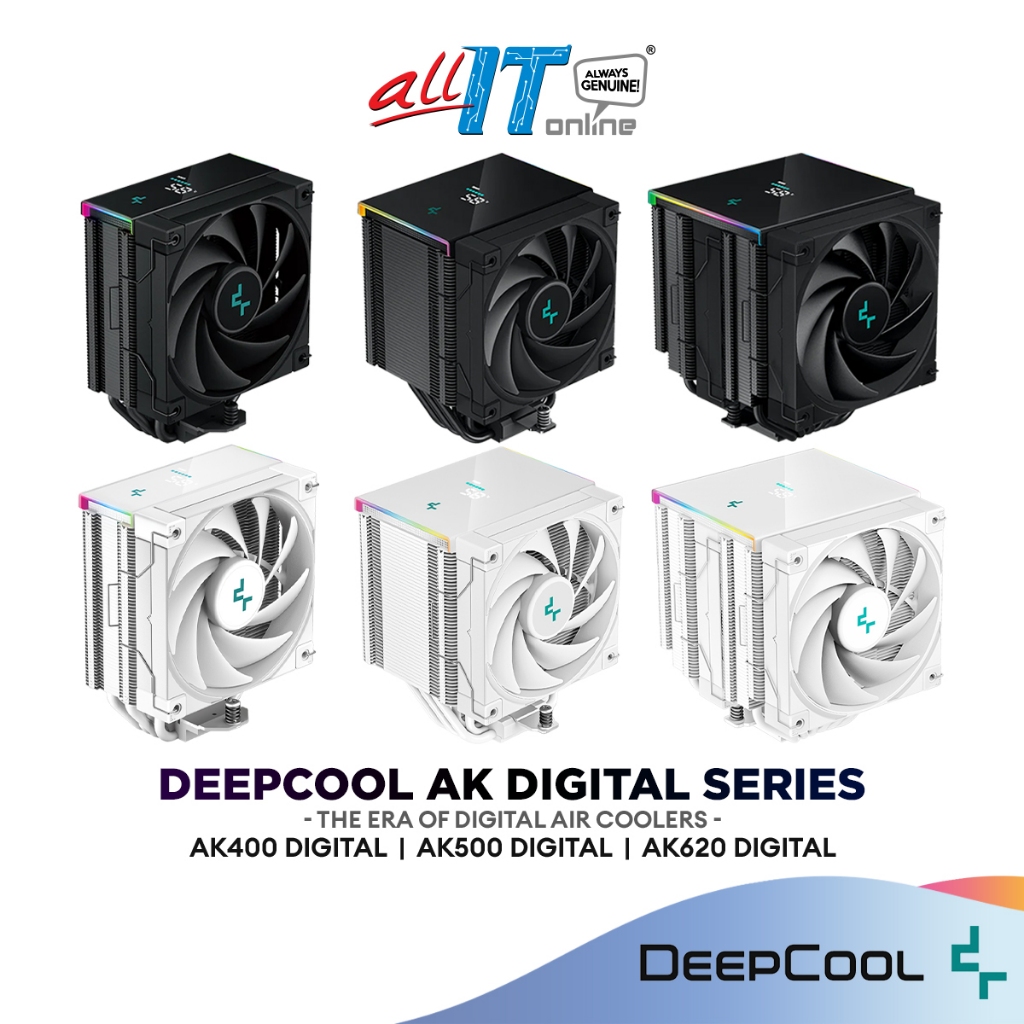DeepCool AK400 / AK500 / AK620 Digital Black/ White Series High Performance CPU Cooler | Intel ...
