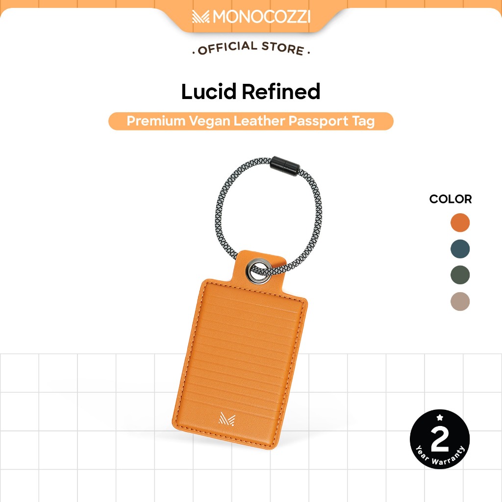 Monocozzi LUCID Refined Biodegradable Leather Luggage Tag | Shopee Malaysia