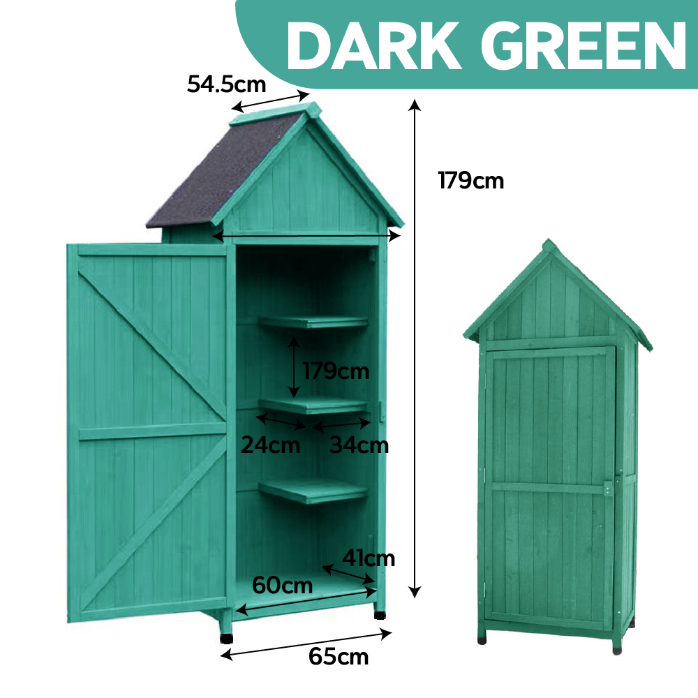 [Ready Stock] Wood Garden Cabinet Outdoor Tools Storage Anti Corrosion ...
