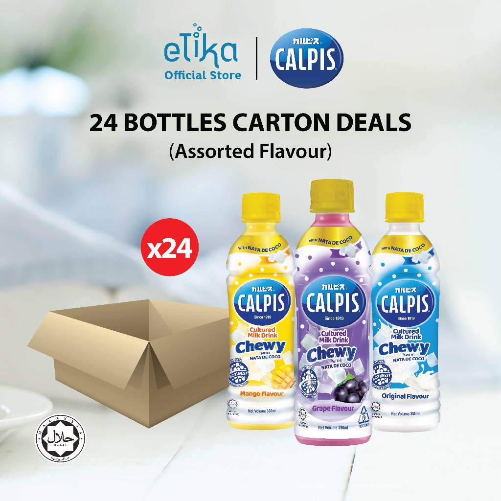Calpis Chewy Cultured Milk - Mango/Original (350ml x 24 Bottles ...