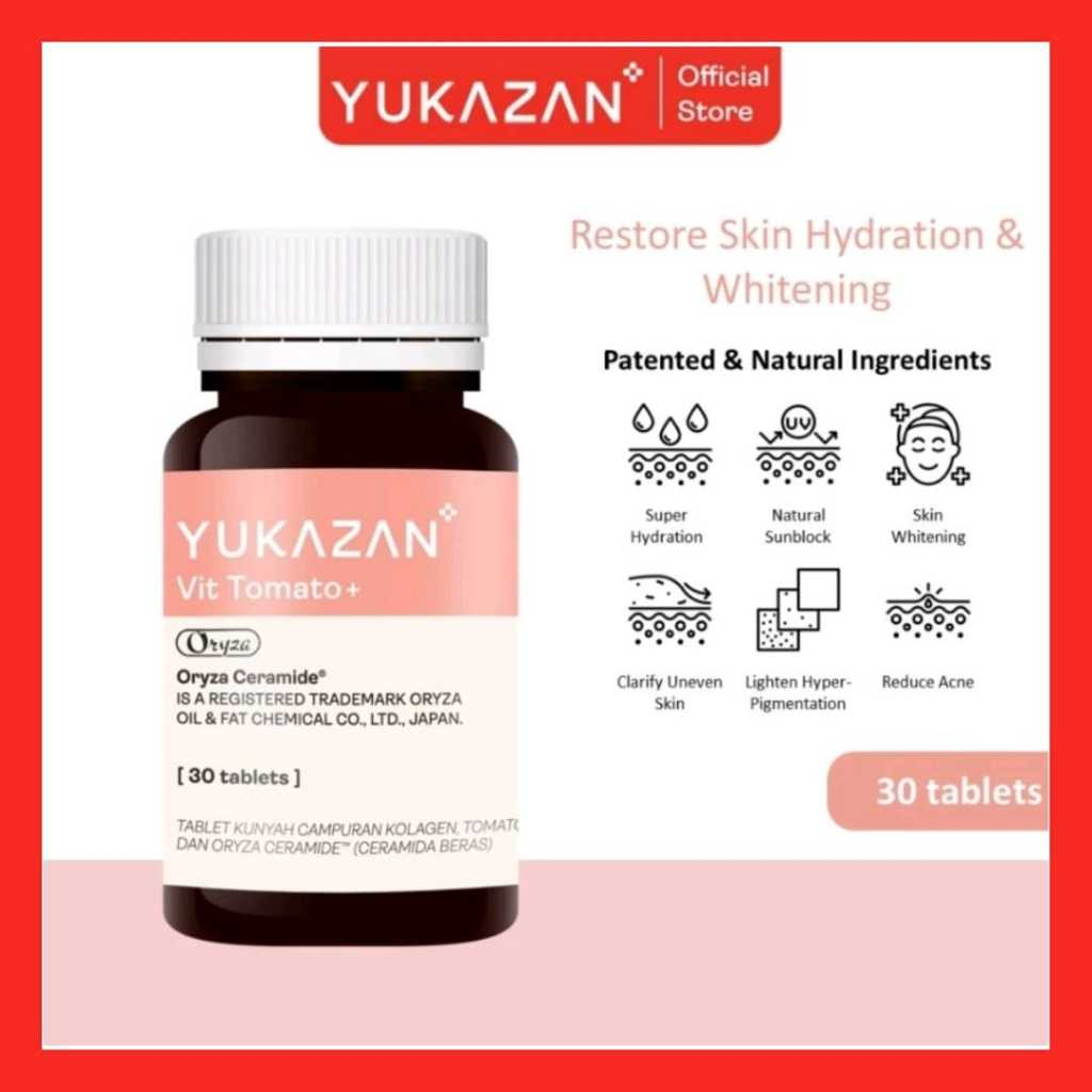 [FREE GIFT] YUKAZAN Vitamin Tomato Plus (30's) - Hydration/Skin ...