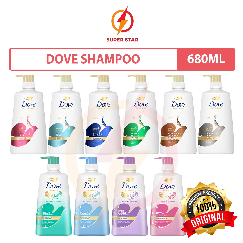 Dove Daily Shine / Hair Fall Rescue / Intense Repair / Nourishing Oil ...
