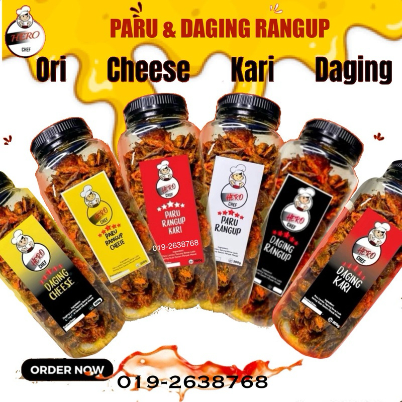 🌟HQ🌟 Paru & Daging Rangup Cheese Pedas 200g By Hero Chef | Garing ...