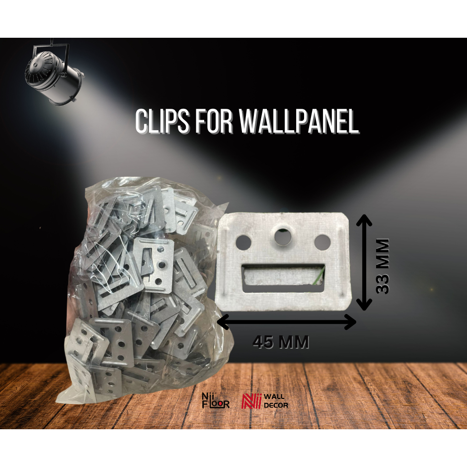 CLIP INSTALL COMPONENT PART FOR DIY FLUTED PANEL AND SPC WALL PANEL ...