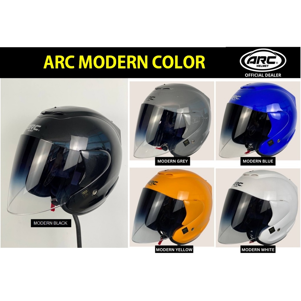 Helmet ARC Ritz Modern Color nardo grey black white blue yellow special ...