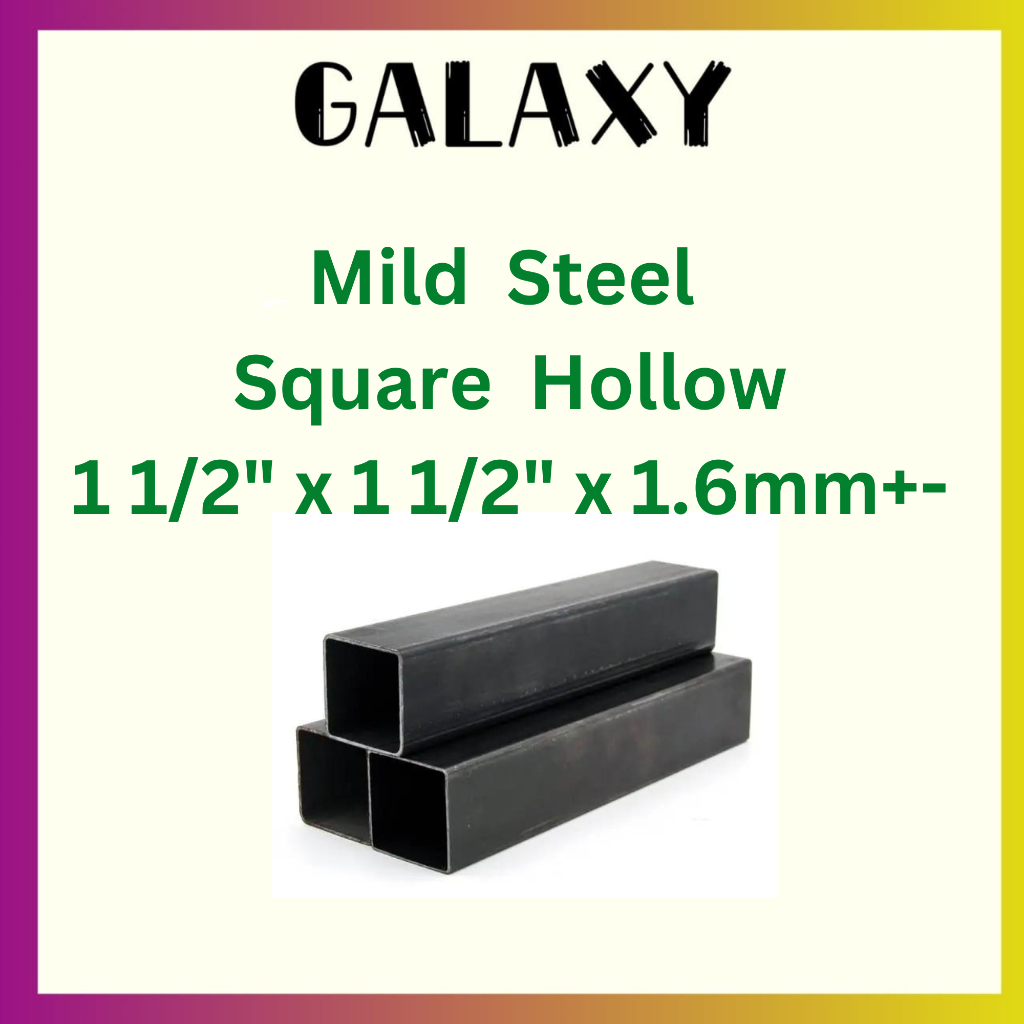 Mild Steel Square Hollow 38mm x 38mm x 1.6mm+- Thickess / Besi Empat ...