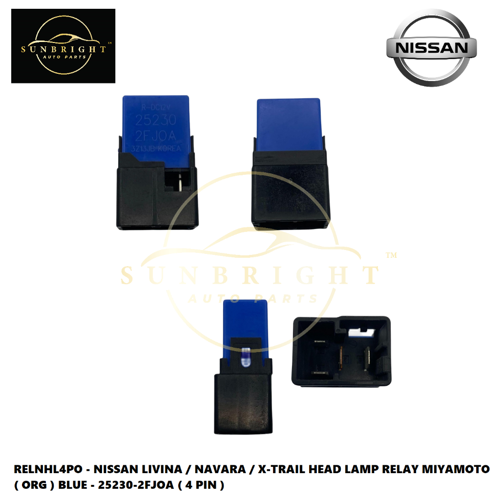 NISSAN LIVINA / NAVARA / X-TRAIL HEAD LAMP RELAY MIYAMOTO ( ORG ) BLUE ...
