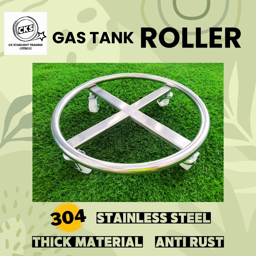 Premium Quality Stainless Steel Heavy Duty 4 Wheel Gas Tank Roller ...
