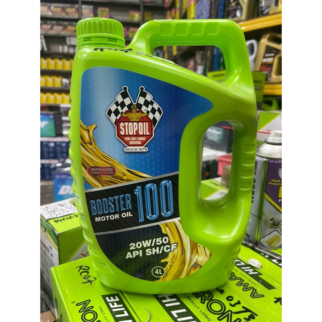 STOPOIL BOOSTER 100 ENGINE OIL 20W/50 API SH/CF (4 LITRES) | Shopee ...
