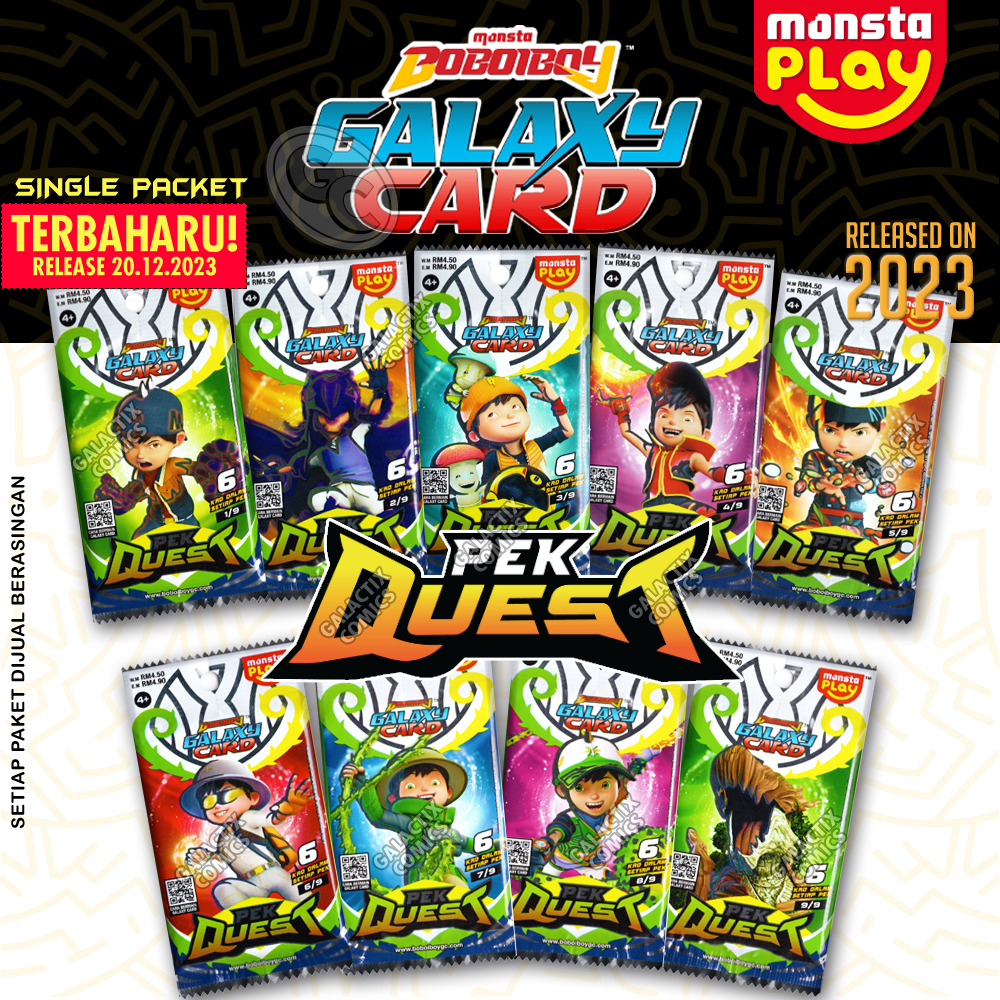 BoBoiBoy Galaxy Card Kad Pek Quest 2023 - Single Packet | Shopee Malaysia