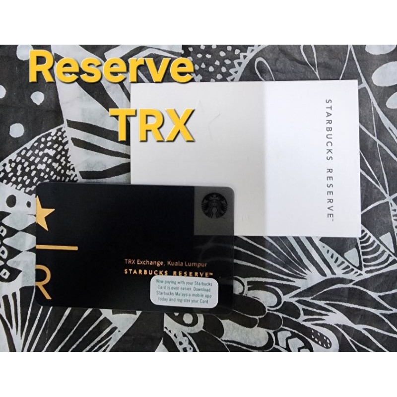 [Please read descriptions] Starbucks Reserve TRX Plastic Gift Card ...
