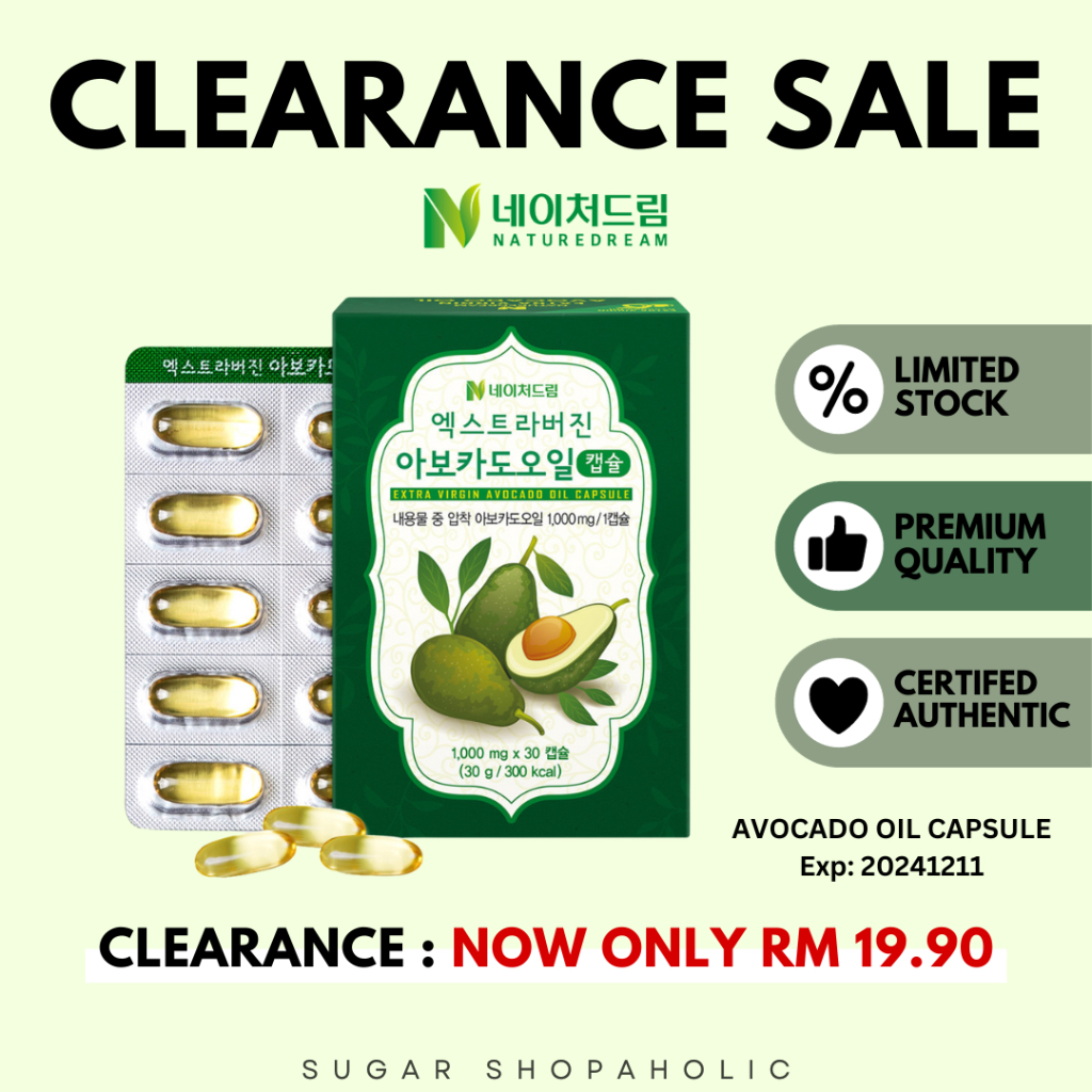 [ CLEARANCE SALE ] Naturedream Extra Virgin Avocado Oil Capsule 1,000mg ...