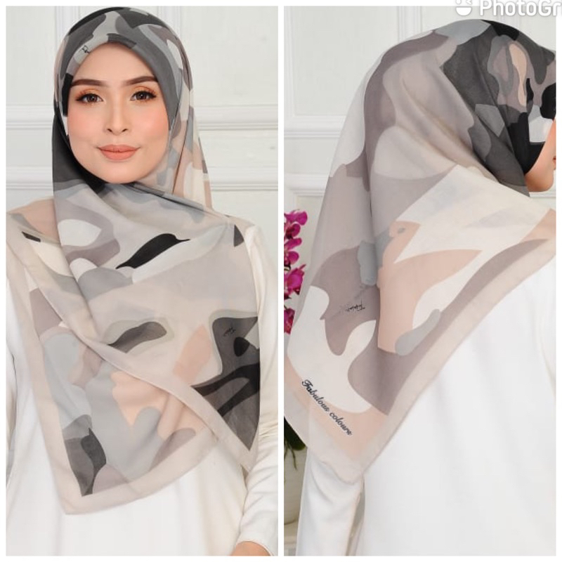 Tudung bawal printed corak pastel 3d bidang 45 fabulous colors fabs ...