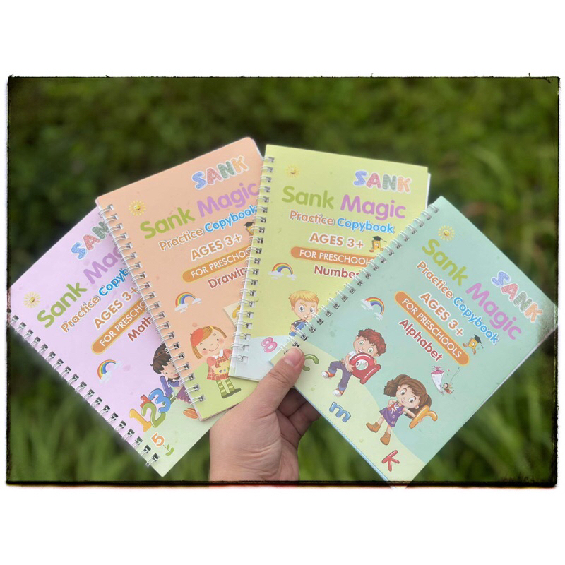 Sank Magic 4 buku 1set Alphabet,Number, Drawing, Math (percuma 5 isi ...