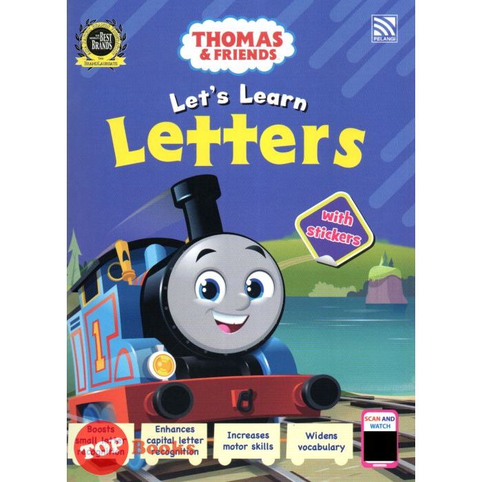 [TOPBOOKS Pelangi Kids] Thomas & Friends Let's Learn Letters With Stickers | Shopee Malaysia