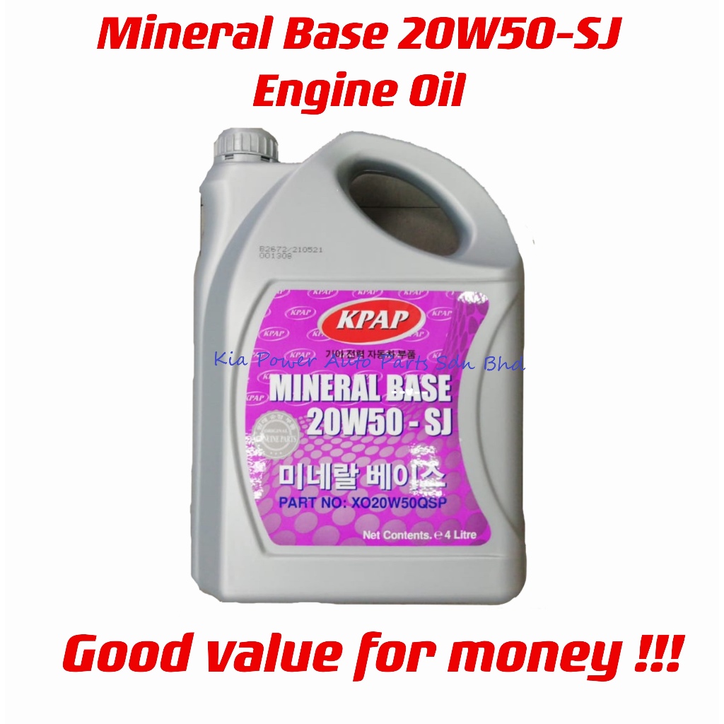 【Choice of all driver】KPAP Mineral Base 20W50-SM Engine oil | Shopee Malaysia