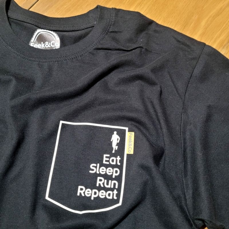 Tshirt Lelaki / Men Borong Murah Eat Sleep Run Repeat | Shopee Malaysia