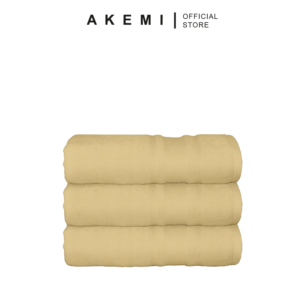 AKEMI Ultra Absorbent Airloop Cotton Bath Towel (70cm x 140cm) | Shopee Malaysia