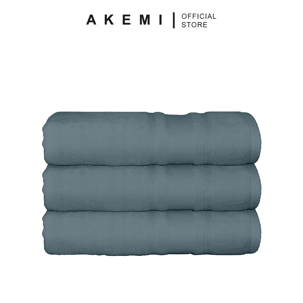 AKEMI Ultra Absorbent Airloop Cotton Bath Towel (70cm x 140cm) | Shopee ...