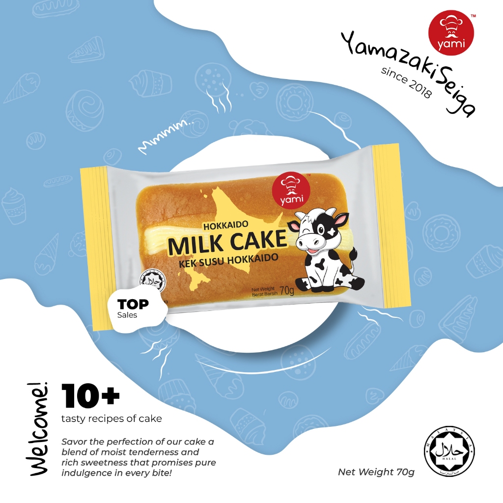 Yami Hokkaido Milk Cake Kek Susu Hokaiddo Halal Certified Ready Stock ...