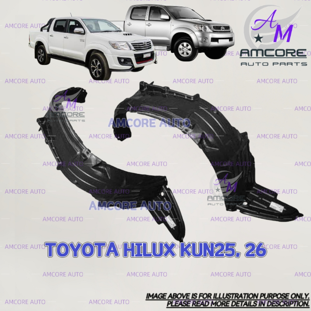 TOYOTA HILUX KUN25 KUN26 - FENDER INNER COVER / FENDER SEAL / DAUN ...