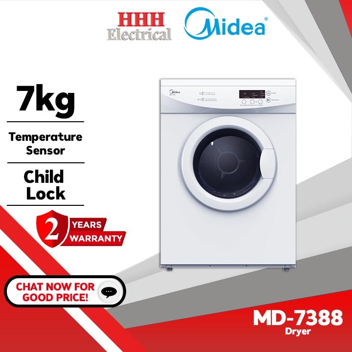 Midea Dryer 7KG MD-7388 Mesin Pengering Baju/ Midea Dryer 7kg MD100A70 ...