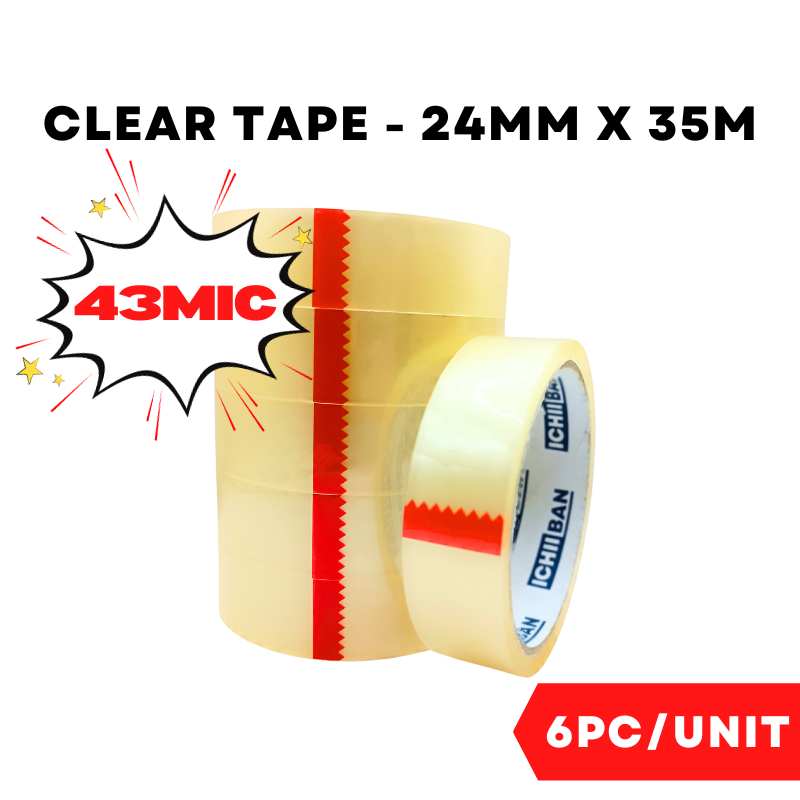 Opp Tape - 48mm (6Rolls) Bopp Tape Packing Tape Cellophane Tape ...