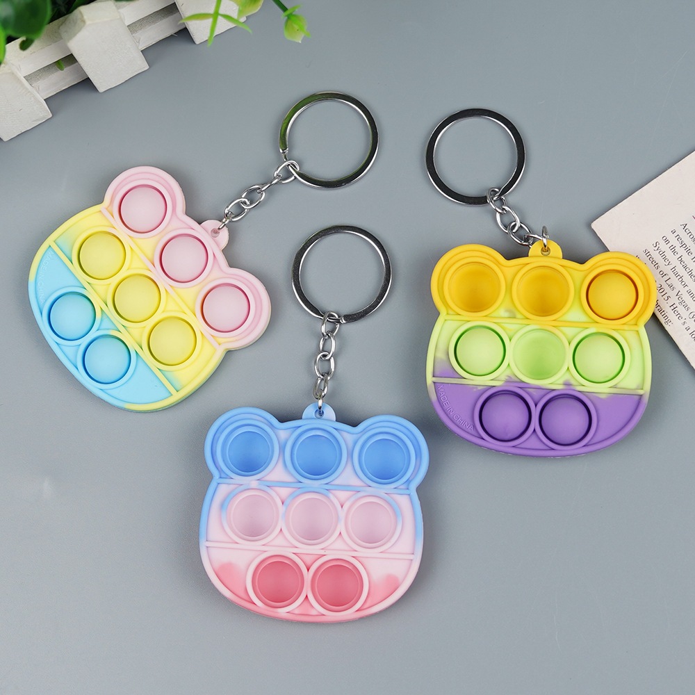 Color Bear Pop It Key Chain | Shopee Malaysia