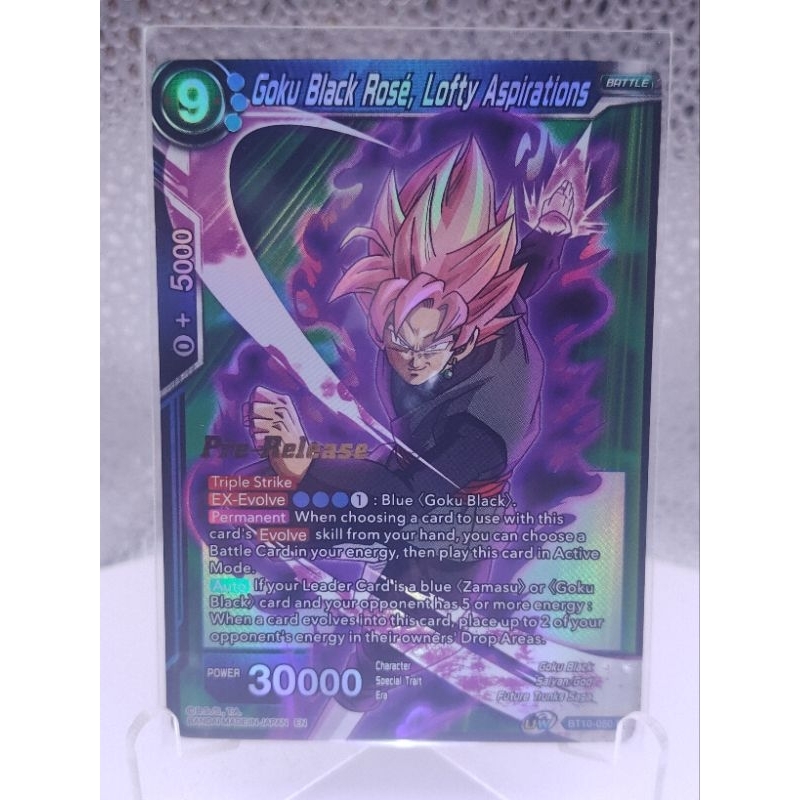 Dragon Ball Super CCG TCG I BT10-050 R Goku Black Rose, Lofty Aspirations (Pre-Release) | Shopee ...