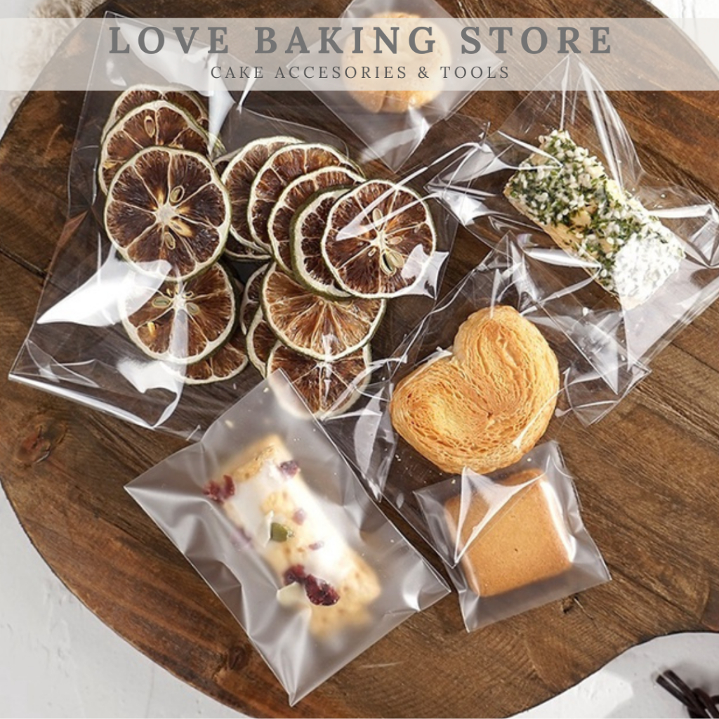 LBS • 6 sizes | ±100pcs Frosted Cookies Bag Candy Baking Transparent ...