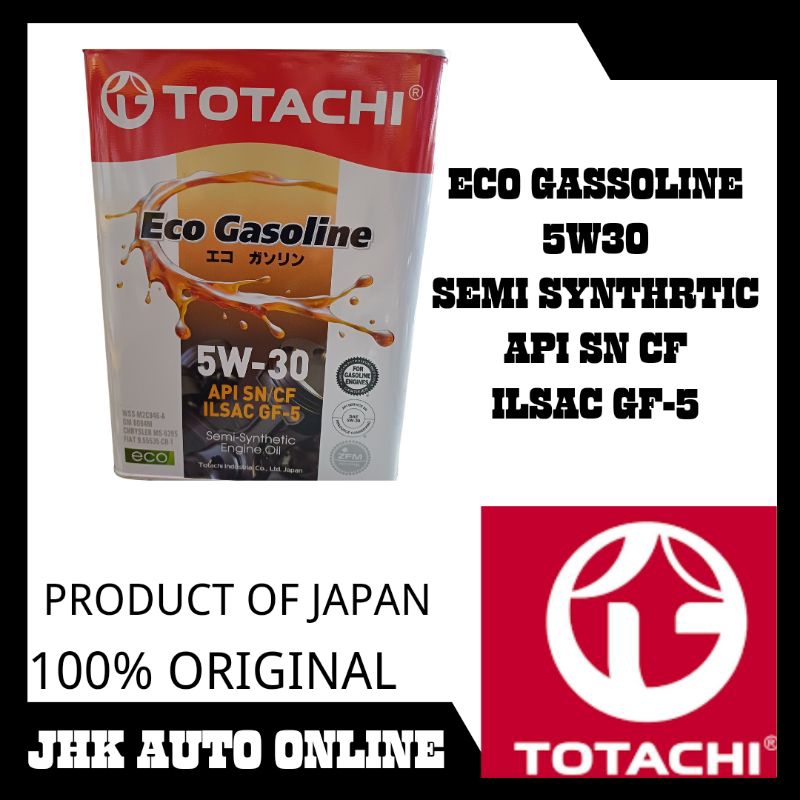 TOTACHI ENGINE OIL 10W-40 SEMI SYNTHETIC API SN/CF ACEA A3 B4 100% NEW ...