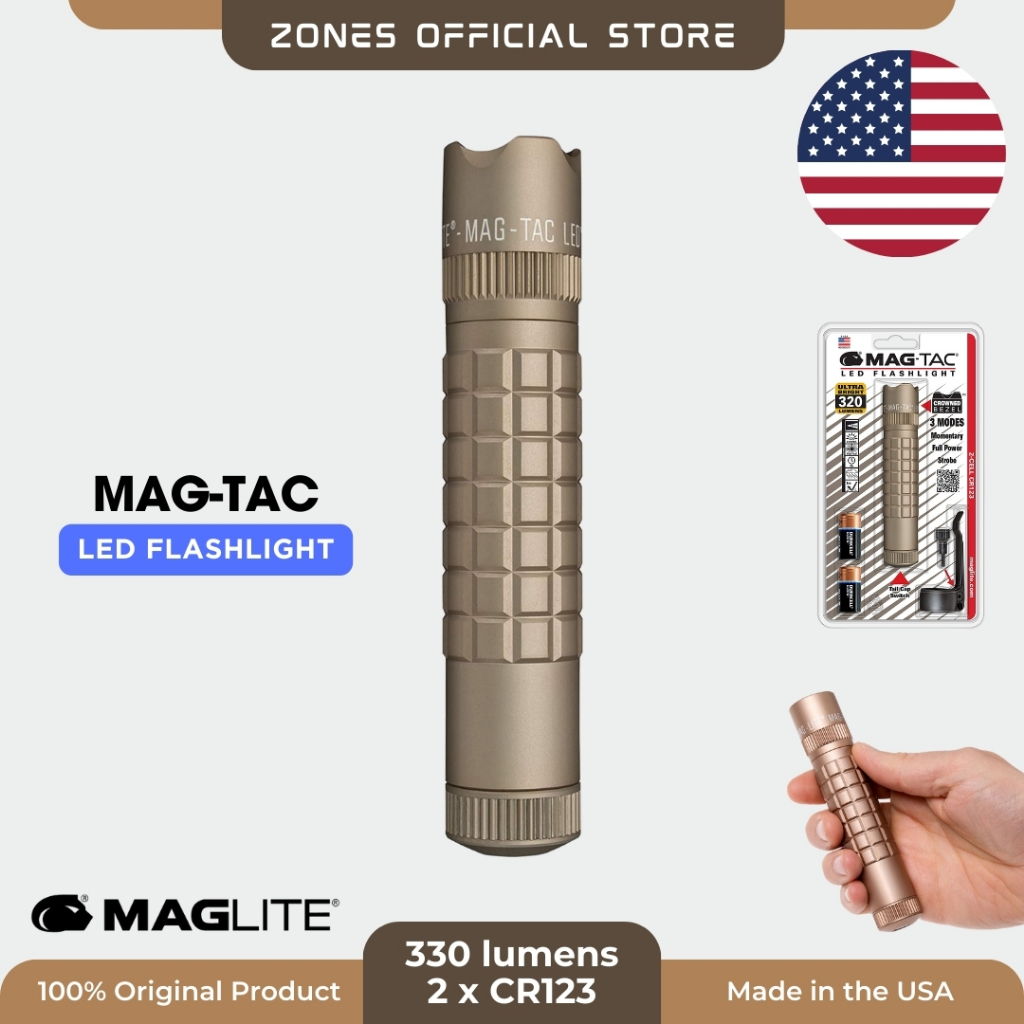 🇺🇸 Maglite Mag-Tac LED Tactical Flashlight | Ultra Bright 320 Lumens ...