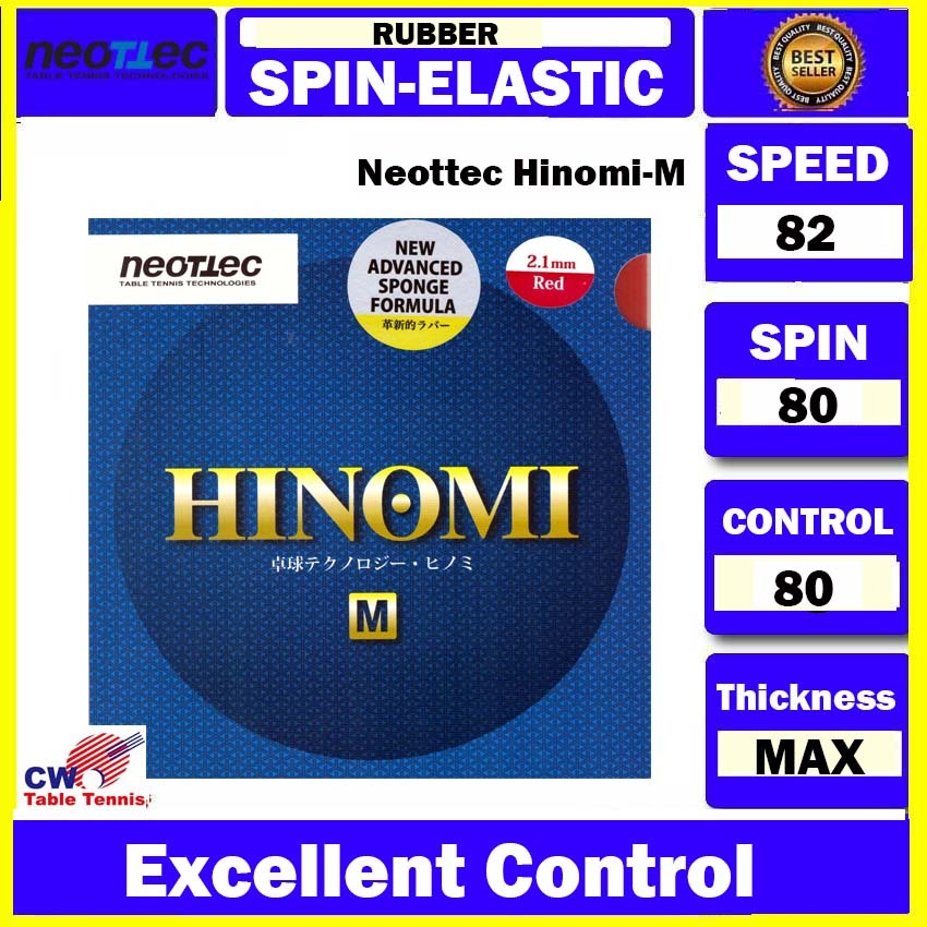 Neottec Hinomi-M excellent control FOR BACKHAND Table Tennis Rubber ...