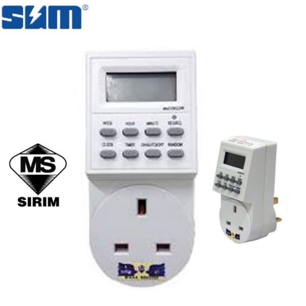 ORIGINAL Programmer Timer 13A SOCKET 0024 SUM SIRIM Timer Switch Plug | Shopee Malaysia