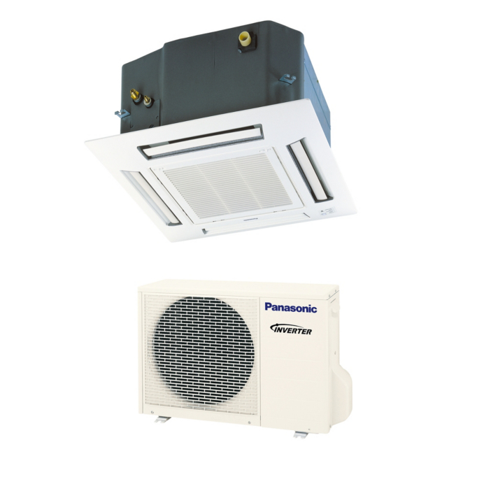 PANASONIC 1.5hp R410A Inverter Mini Cassette CS-S12SB4HW / CU-S12MBZ 4 ...
