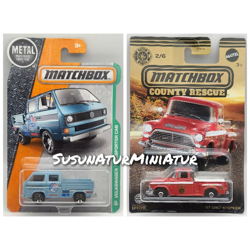 Matchbox Volkswagen Transporter Crew Cab , '57 GMC Stepside County ...