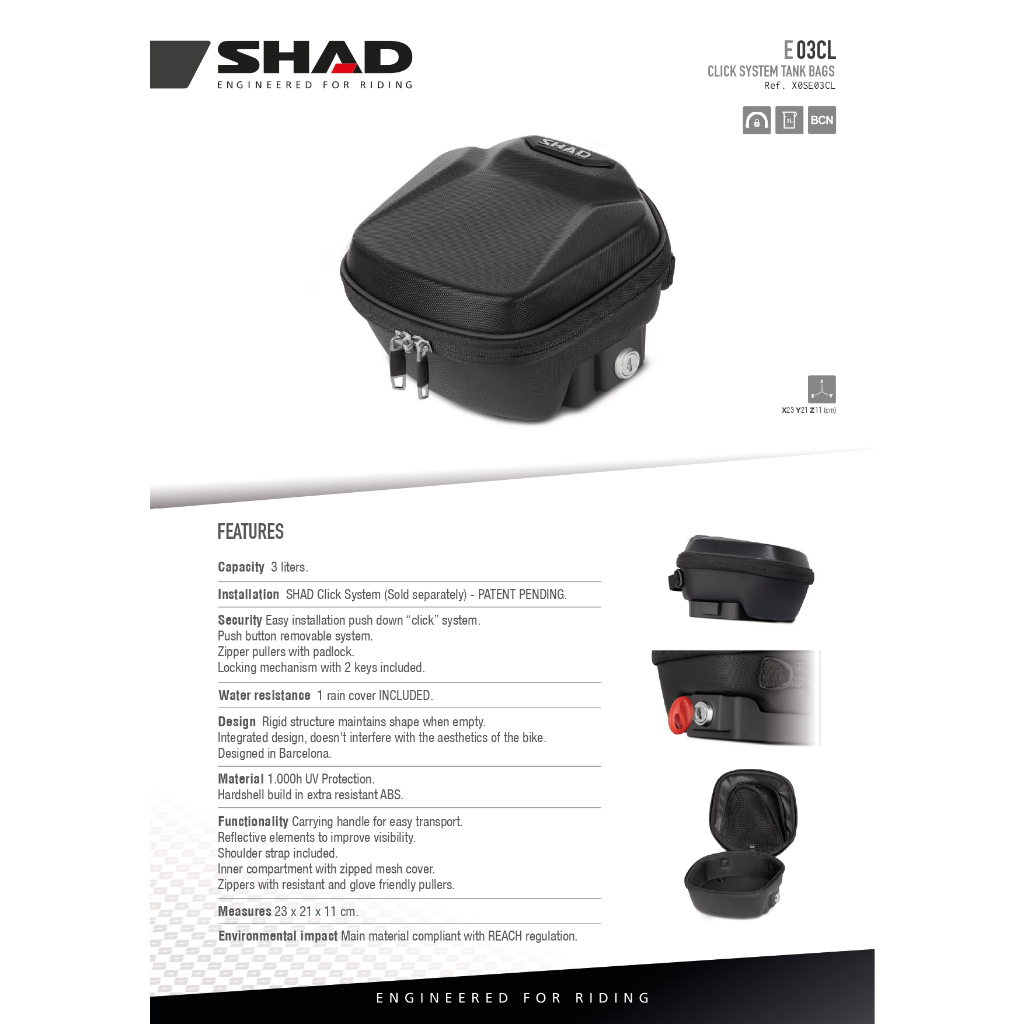 (NEW) SHAD E03CL / E091CL / E09CL PRO / TR10CL (WATERPROF) & TR15CL ...