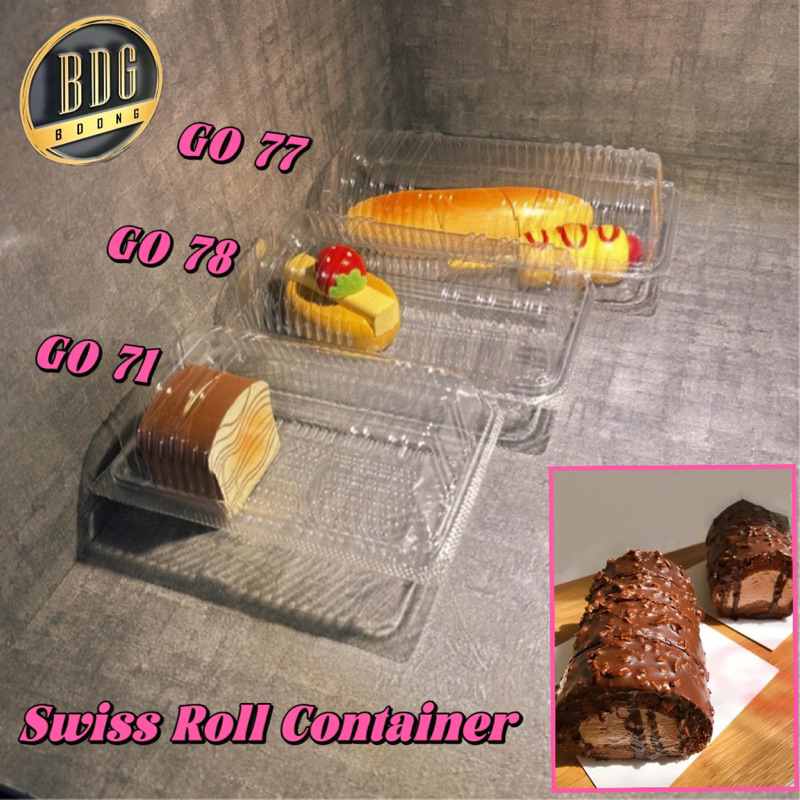 BDG GO-71L 50PCS± SWISS ROLL OPS TRAY WITH SELF LOCKING BEKAS KEK SWILL ...