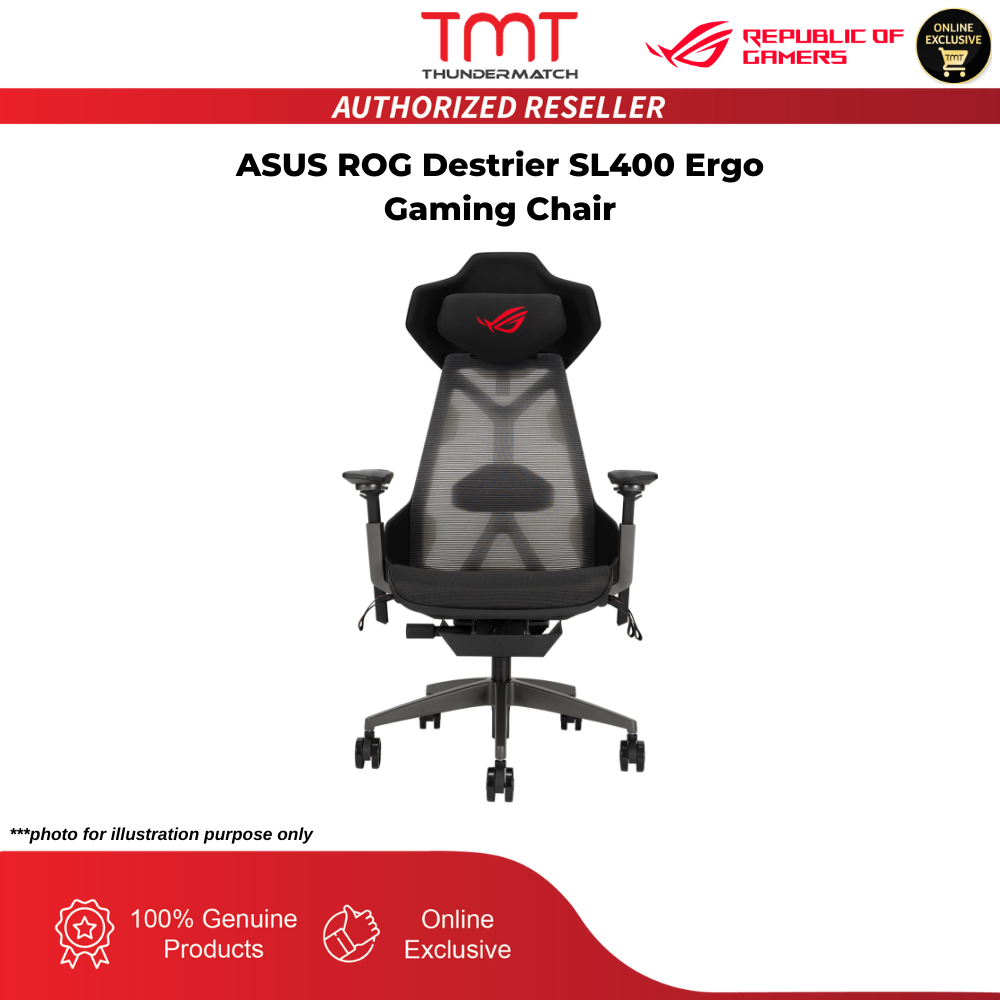 ASUS ROG Destrier SL400 Ergo Gaming Chair | Premium Materials | (W ...