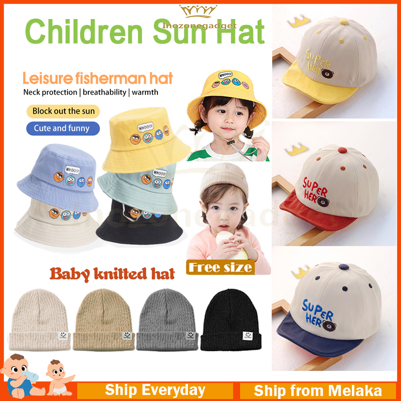 0-8Y / 46-48cm Boy Girl Cotton Hat Cap Topi Cantik Kids Baseball Hat ...