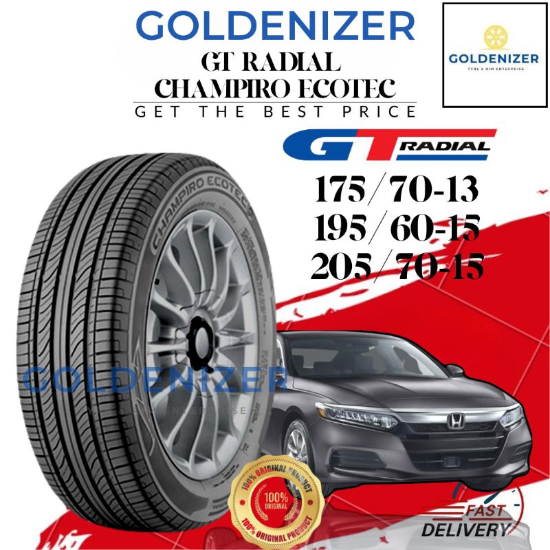 Gt radial champiro ECOTEC tayar 🛞 tyre 175/70-13 205/70-15 195/60-15 ...
