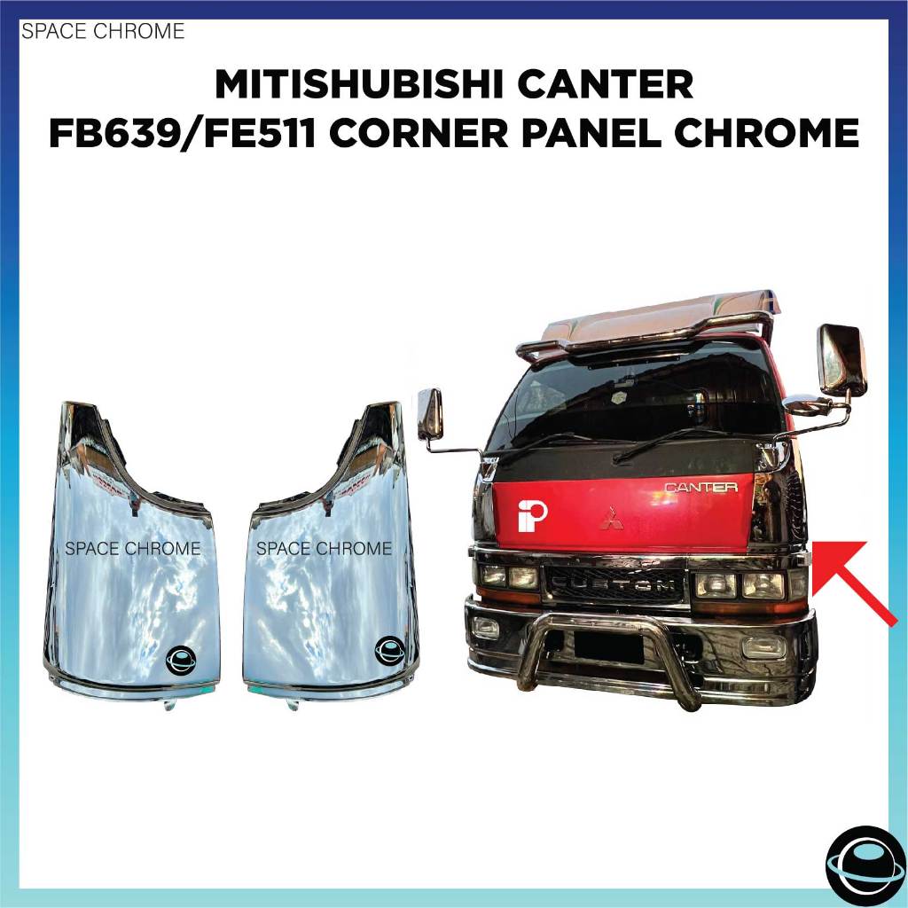 MITSUBISHI CANTER GUTS FB511 FE639 PIPI CORNER PANEL CHROME | Shopee ...