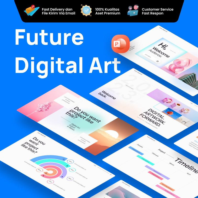 Future Digital Art Powerpoint Presentation Fully Animated | Shopee Malaysia