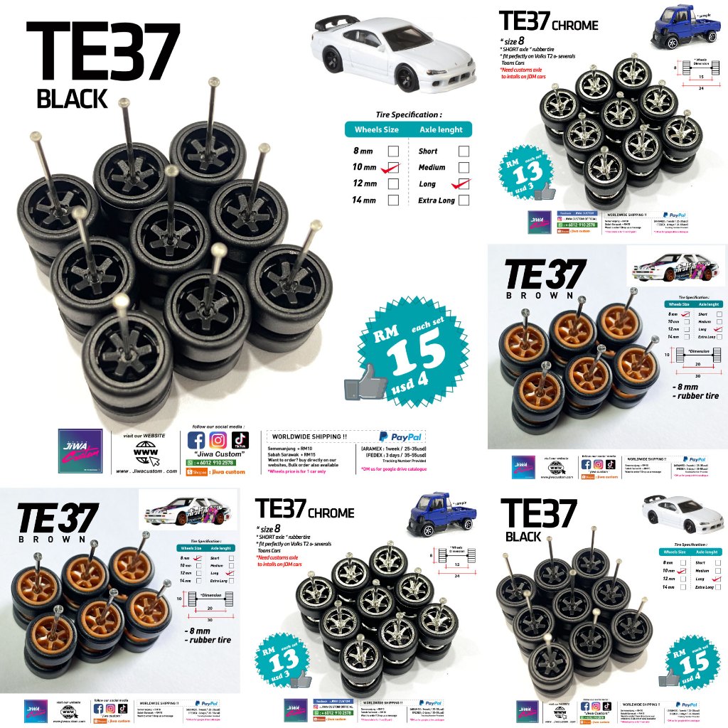 TE37 Size 8 Wheels | Toyota ae86 & JDM Toons Hotwheels Lowered Custom ...