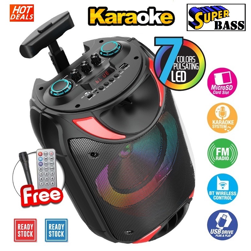 Tango Bluetooth Radio KTV Speaker Portable Trolley Super Bass Home Party Karaoke Wireless Player ...