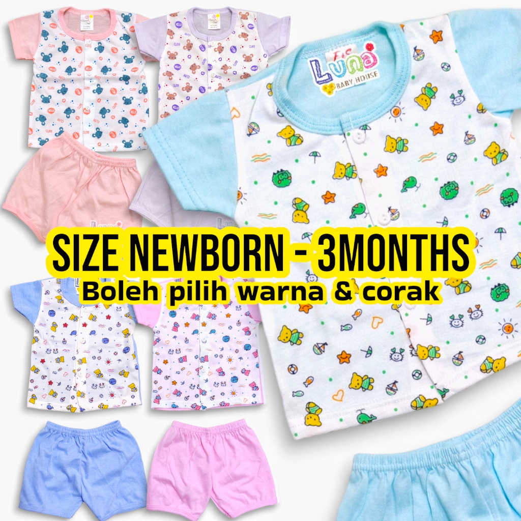 Baju Baby Boy Girl Newborn 0 3 months Unisex Set Lengkap Bayi Lelaki ...