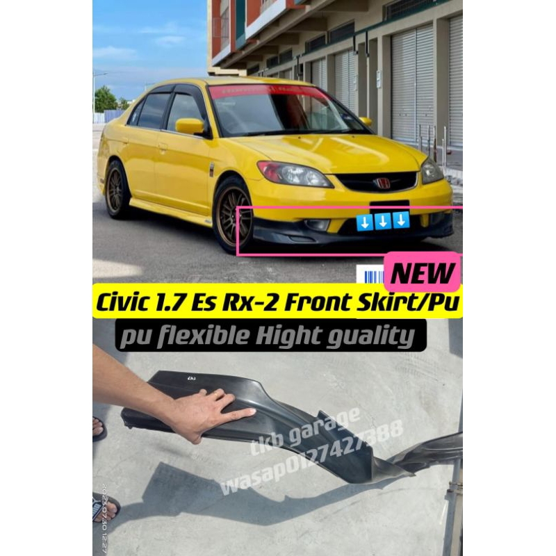 2004 Honda Civic 1.7 es rx-2 front skirt lips pu | Shopee Malaysia