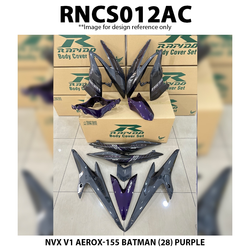 YAMAHA Nvx-155 Nvx V1 Aerox-155 Batman (28) Purple Red Cover Set RAPIDO ...